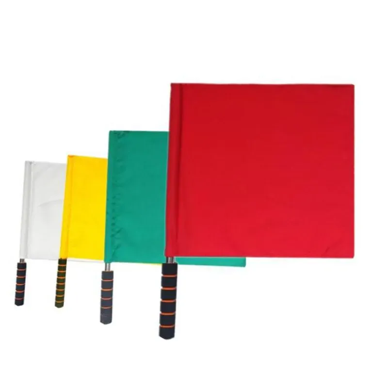 Official Stainless Steel Handheld Referee Flags For Track Ekart Field ...