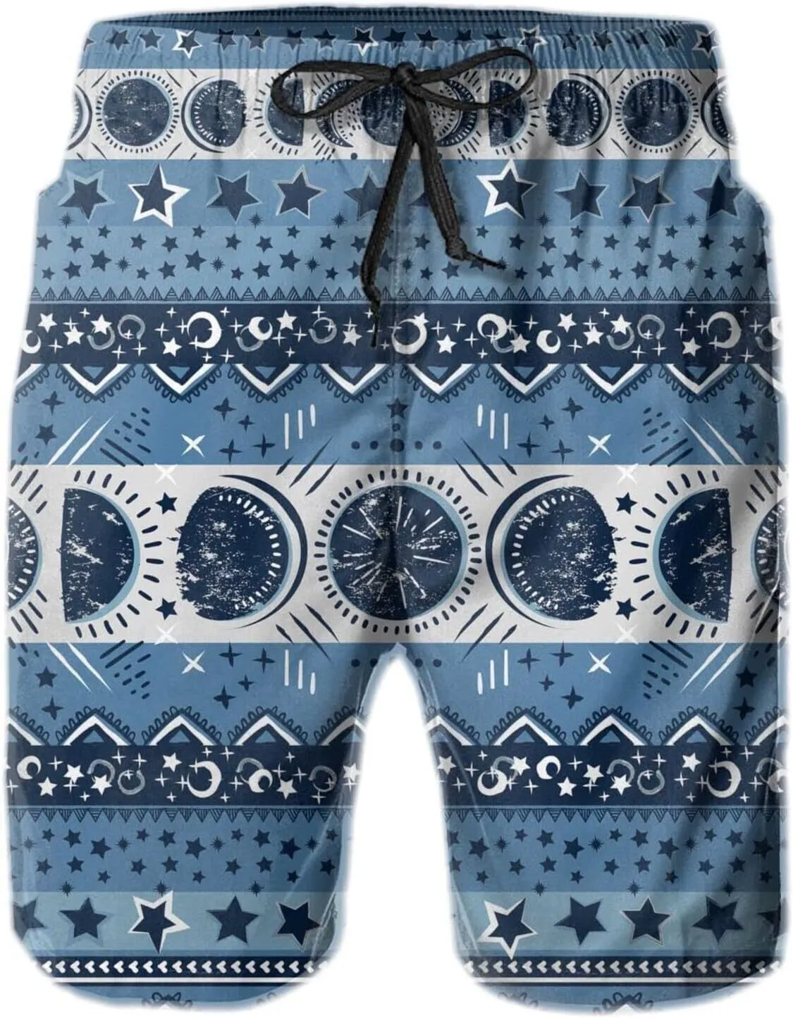 Moon Phases 3D Printed Mens Swim Trunks Quick Dry Fashion Beach Tribal ...