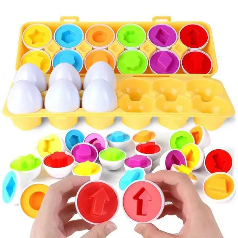 Montessori Egg Toys - Shape Sorting, Stacking & Nesting Games for ...