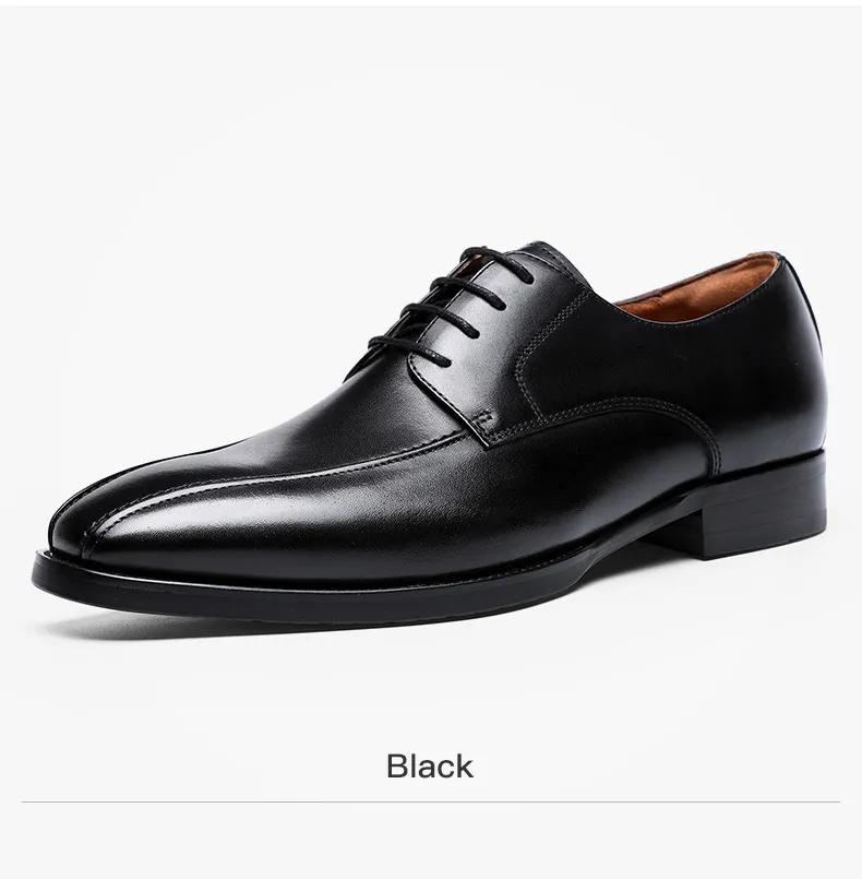 Men's Italian Leather Dress Shoes - Formal, Casual & Wedding - Black ...
