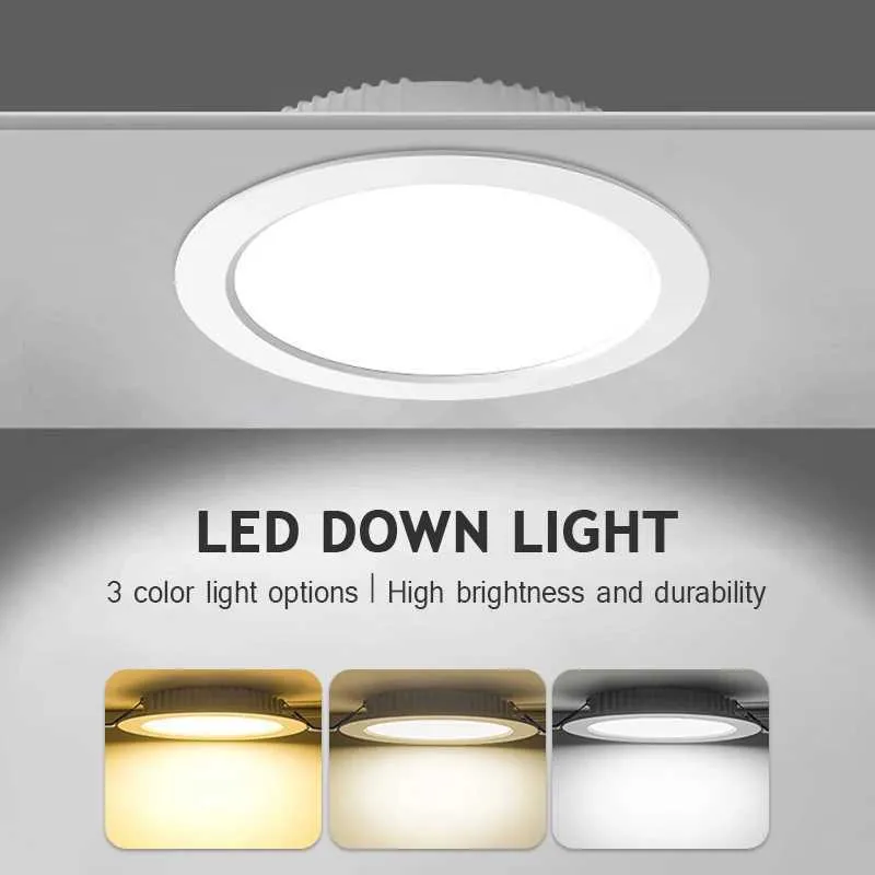 LED Spotlight Indoor Circular Ceiling Light: Embedded Tube Fixture For ...