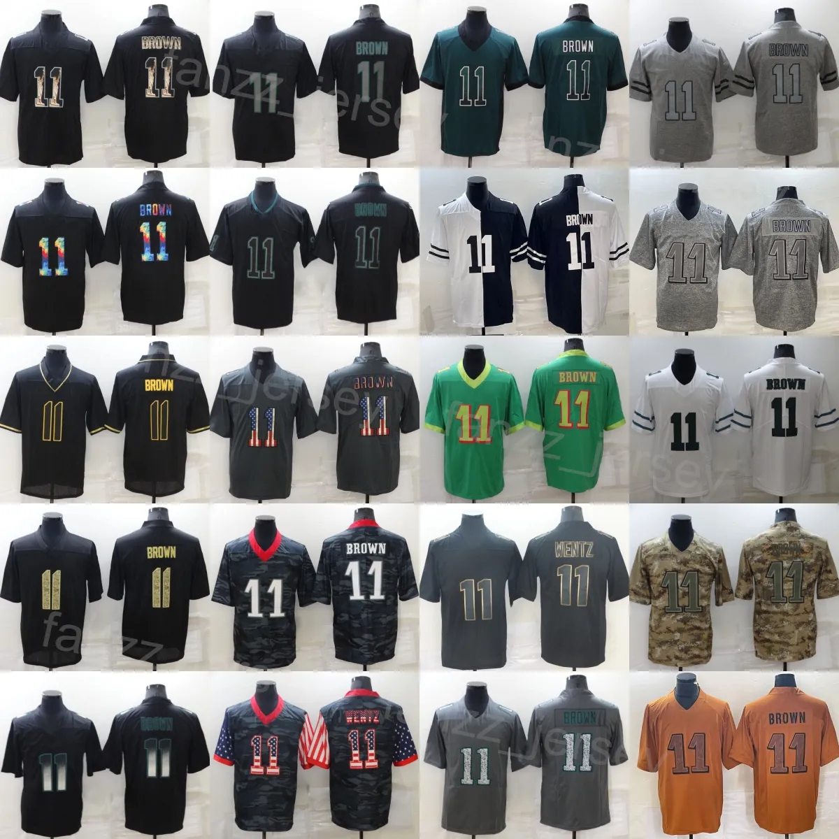 Army Green Salute to Service Football Jersey - AJ Brown - Vapor ...