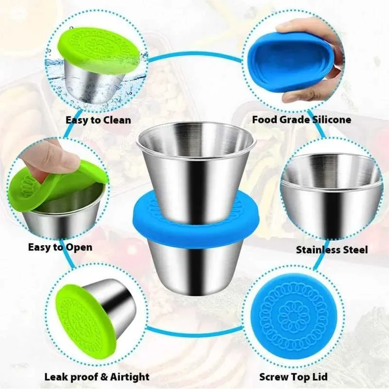 Stainless Steel Snack Meal Box For Fresh Food Storage Small Container ...