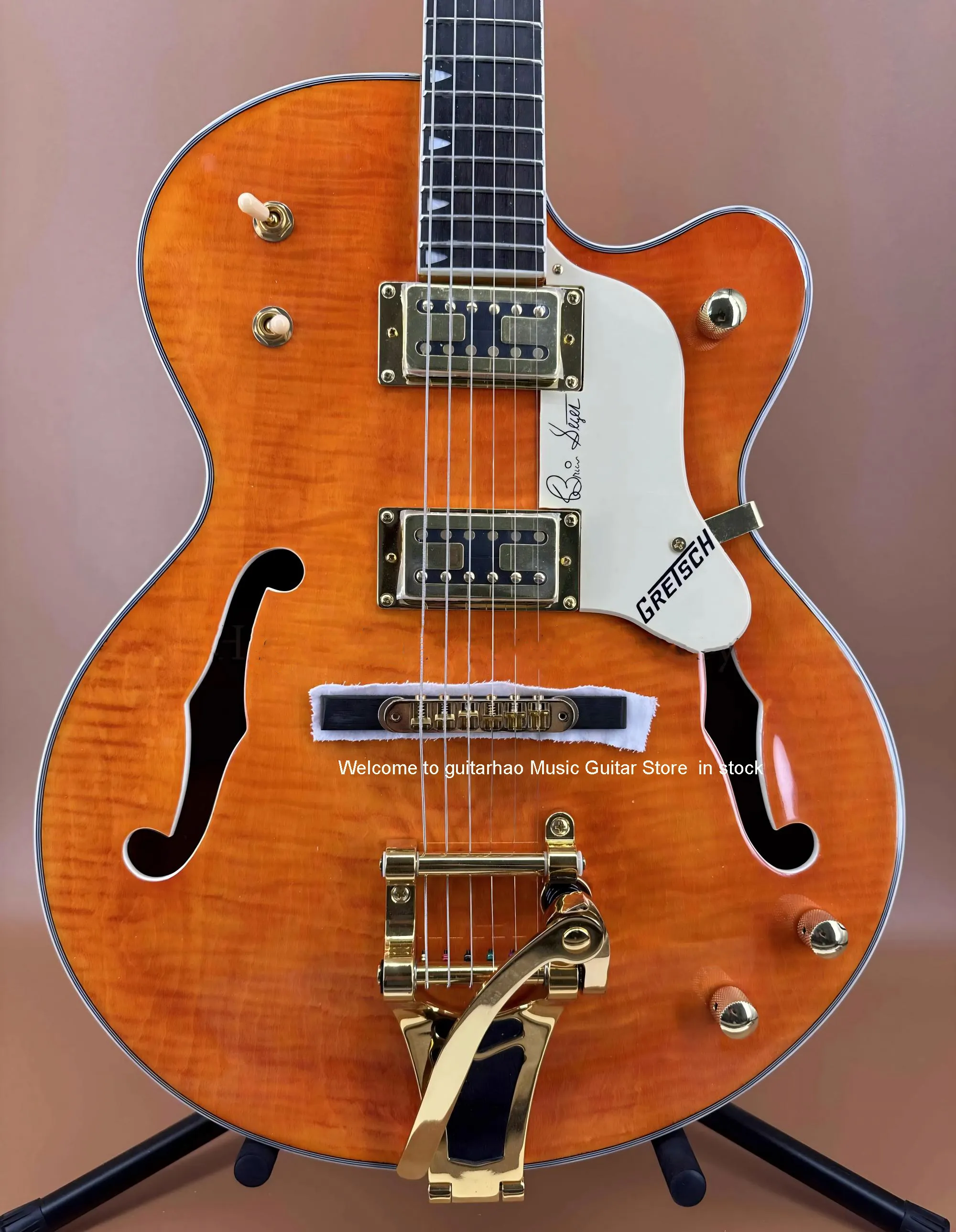 Custom Swiss Electric Guitar, 6 String, Orange Hole,... From Guitarhao ...