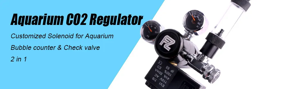 Fzone Aquarium CO2 Regulator Complete Fish Tank CO2 System Kit With ...
