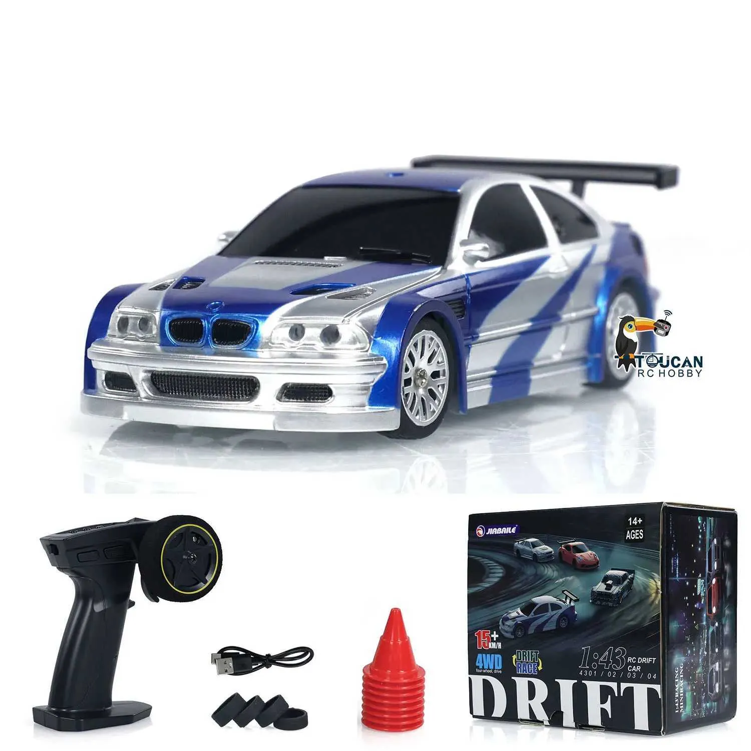 Mini RC Drift Car: 1/43 Scale 2.4GHz 4WD High Speed Radio Control Toys ...