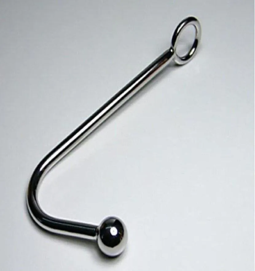 Stainless Steel Anal Hook With Ball Metal Anal Plug Adult Sex Toys Butt