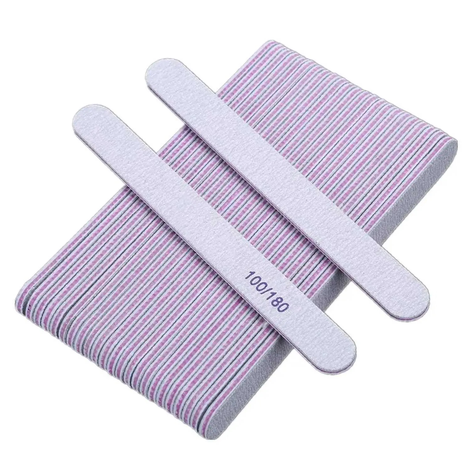 Premium Double-Sided Nail Files - 10 Pack, 100/180 Grit for Sanding ...