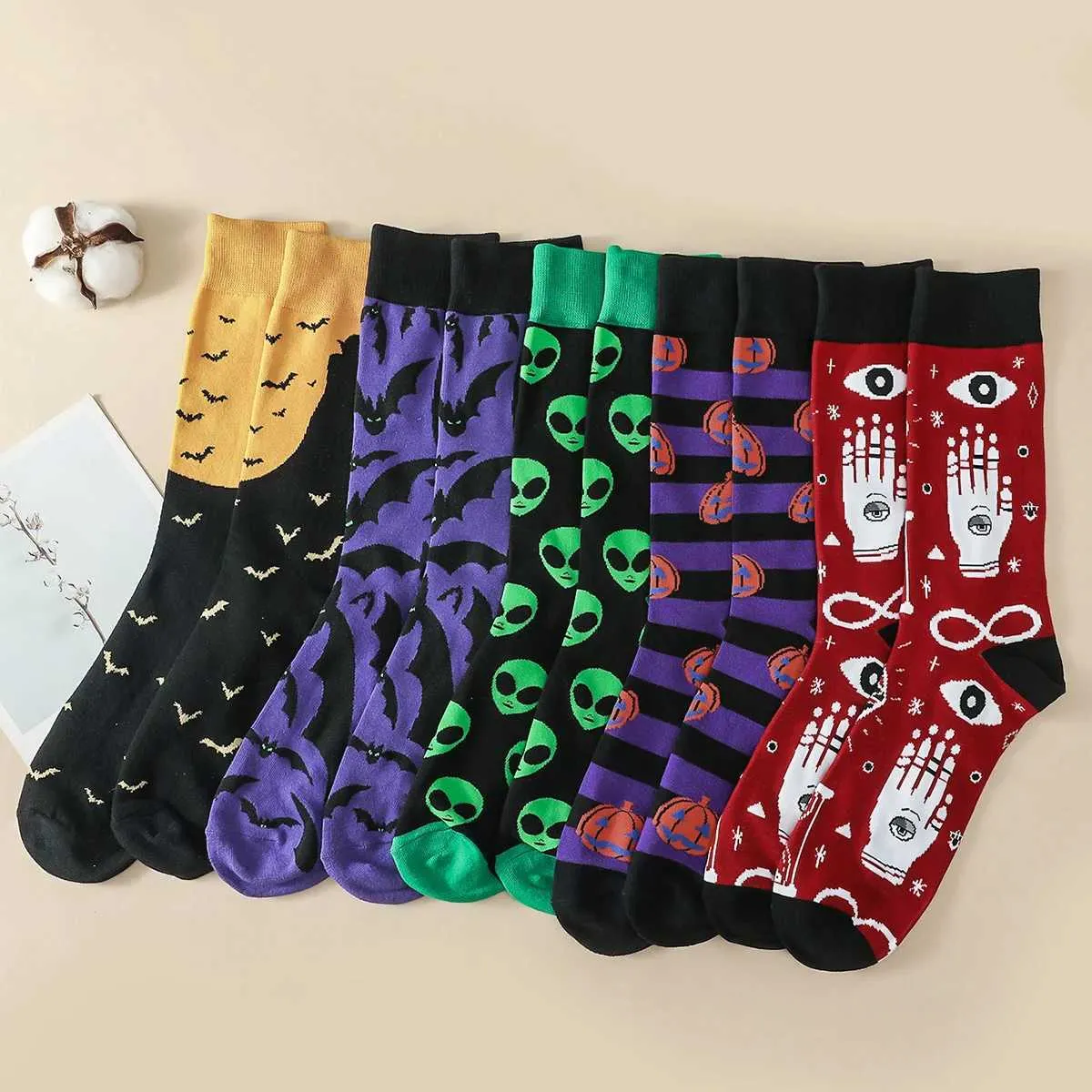 Halloween & Holiday Socks: of Festive, Trendy Mid-Tube Unisex Socks ...