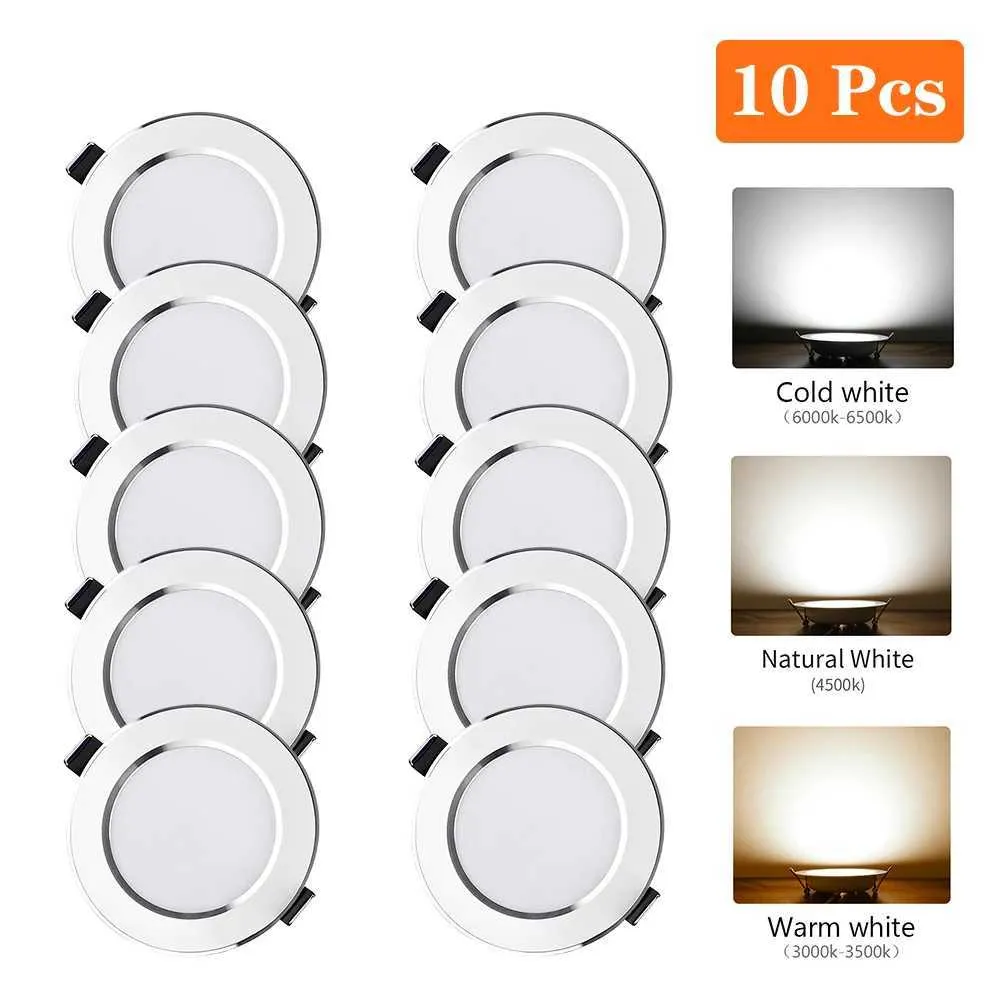 10x Circular LED Panel Tube Light - 5W-15W Embedded Fixture for Modern ...