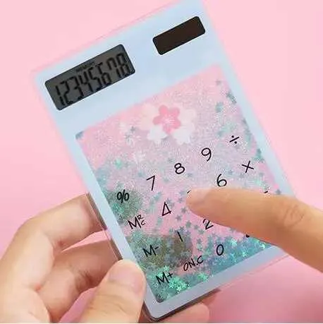 Transparent Touch Solar Calculator: Portable, Cute, and Efficient ...