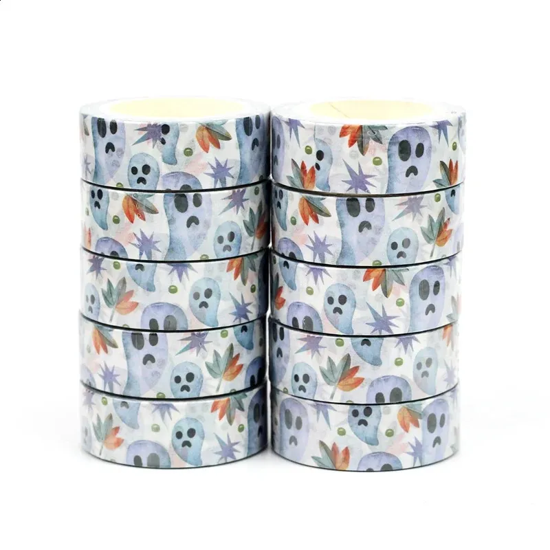 Halloween Washi Tape Set - 10 Rolls Scrapbook Adhesive Tape - Ghost ...