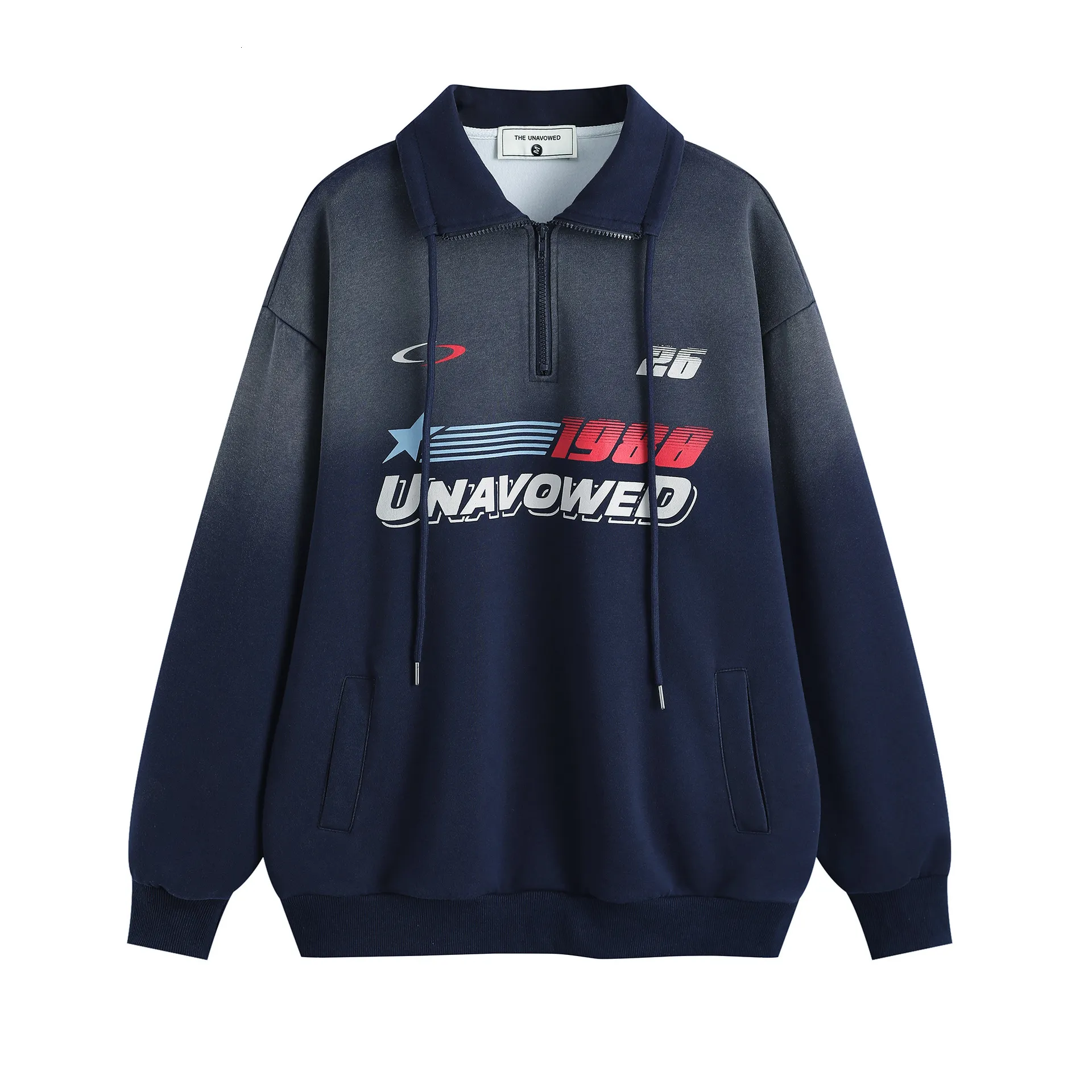Oversized Gradient Hoodie - Trendy American Style, Neutral Color Block ...