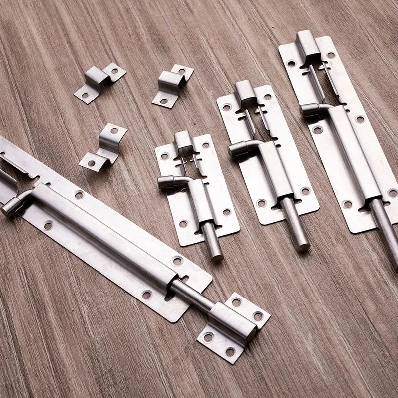 Heavy Duty Chrome Slide Bolt Gate Safety Sliding Door Lock Bar With ...