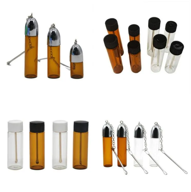 DHgate.com:Brown Glass Snuff Vial Kit: Metal Bullet Snorter, Spice ...