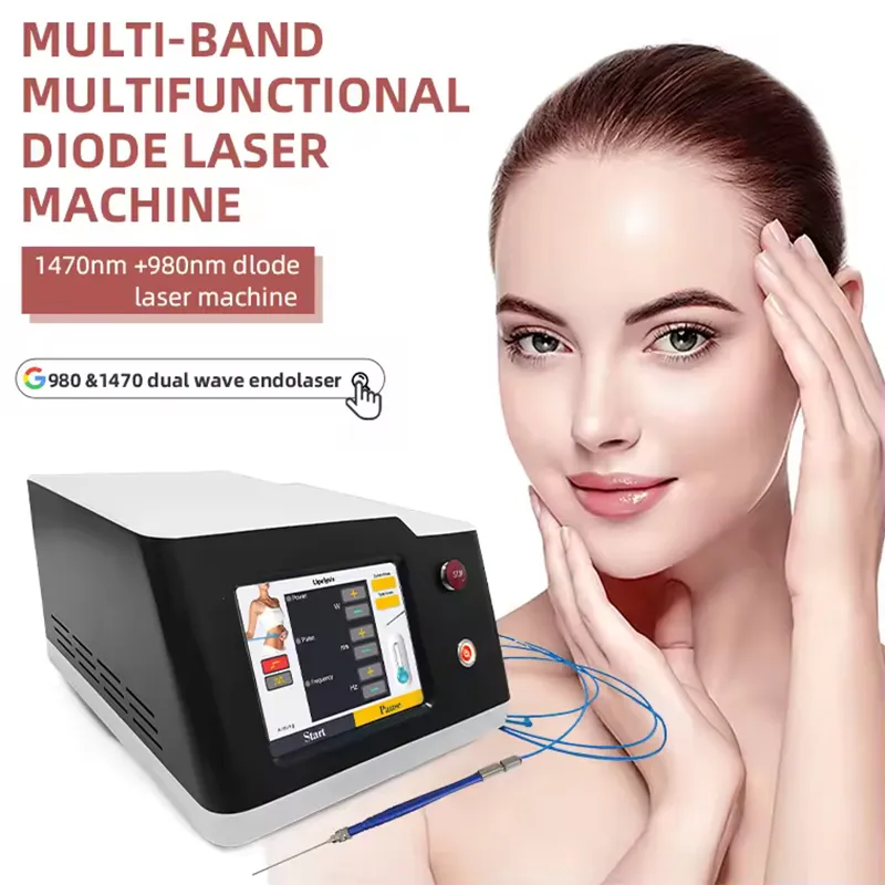 Laser Fat Removal Machine, Dual Wavelength 980nm 1470nm Diode Laser ...