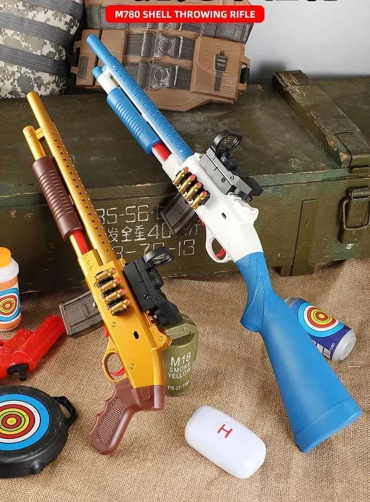 Soft Bullet Shotgun Light Saber Toys With Shell Spray Slider Loading ...