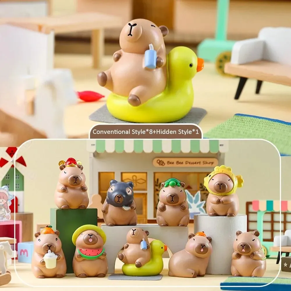 Capybara Blind Box Animal Kapibara Action Figure Toys Surprise Kawaii ...