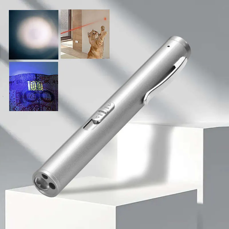 Rechargeable Green Laser Pointer Pen With USB Charging, LED Flashlight ...
