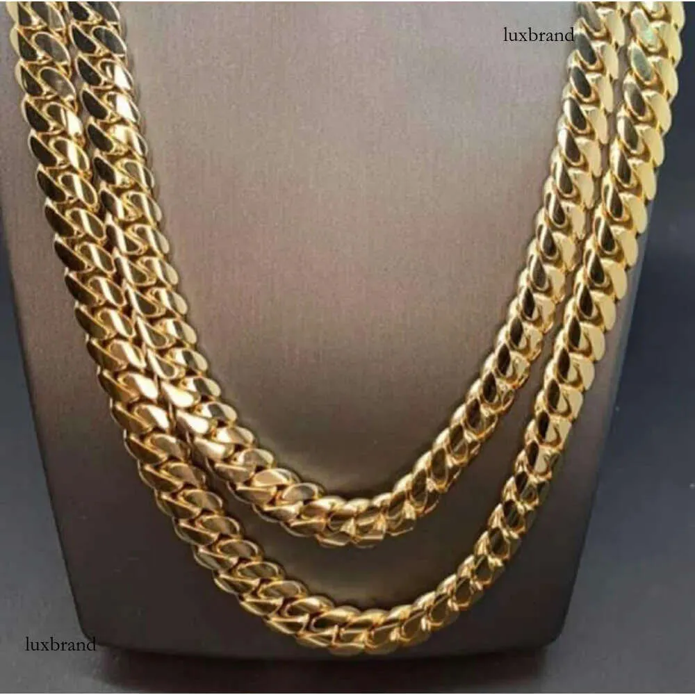 Miami Cuban Solid 9ct Gold Curb Chain 10K, 14K, 18K Real Gold 7mm To ...