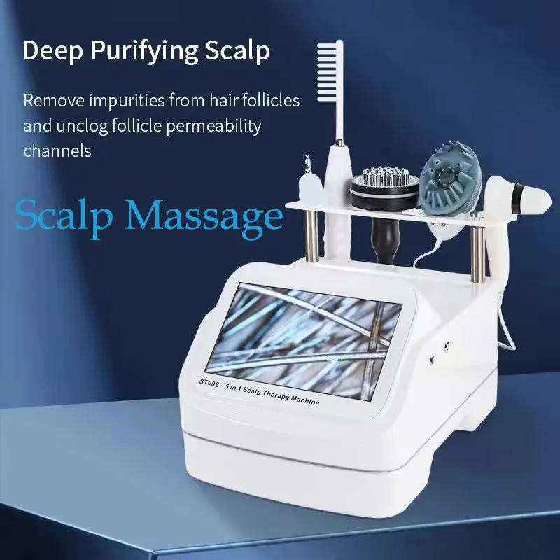 SmoothScape 5 In 1 Scalp Massage Machine: Hair Detector, Hair Regrowth ...