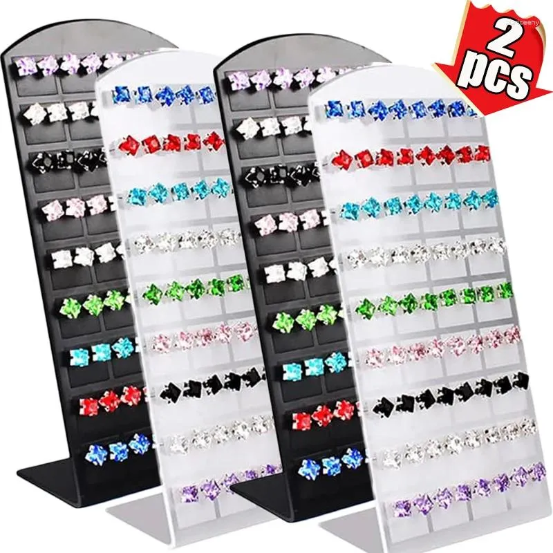 Mini Jewelry Display Rack: 48/72 Holes Earring Ear Studs Holder With L ...
