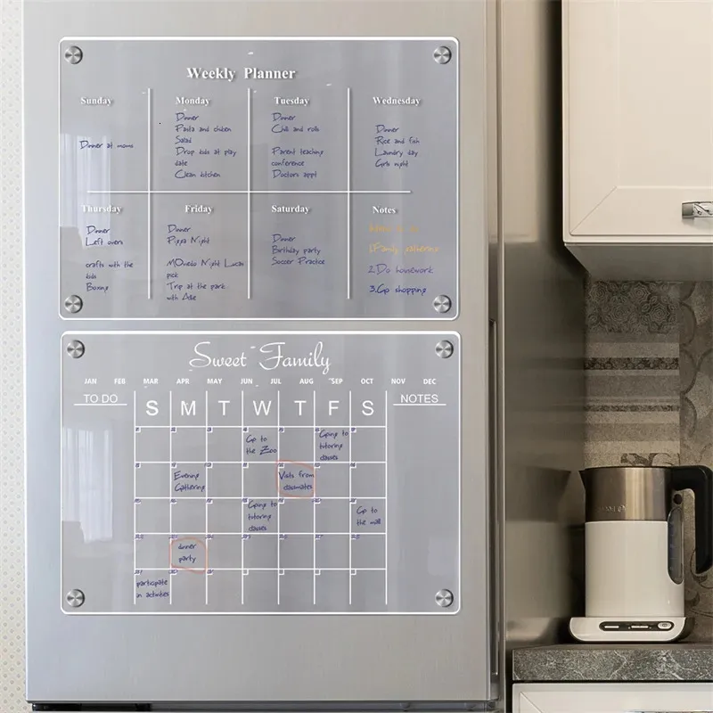 Calendars For Refrigerators: Clear Acrylic Magnetic Fridge Board ...