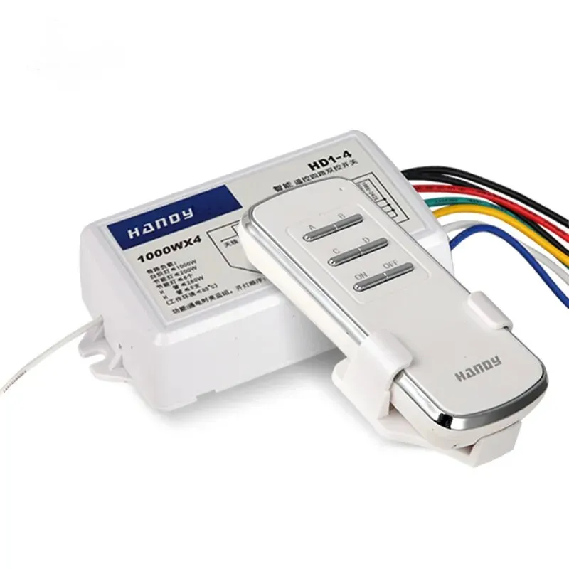Smart 4-Channel Wireless Dimmer Switch - LED Light Controller, Remote ...