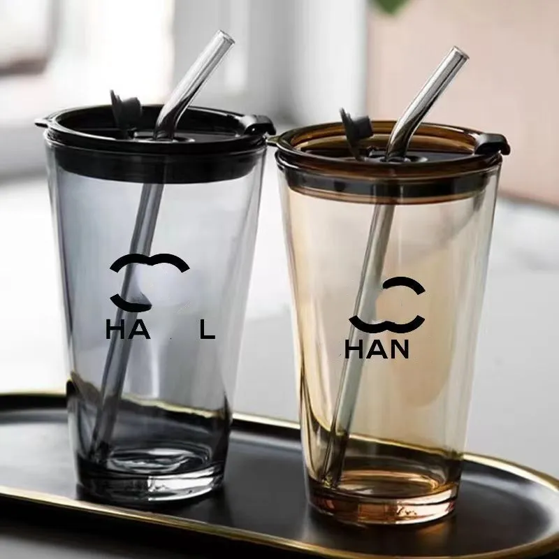 Bottiglia D'acqua In Vetro A Doppia Parete Con Paglia, 520 Ml, Stampa ...