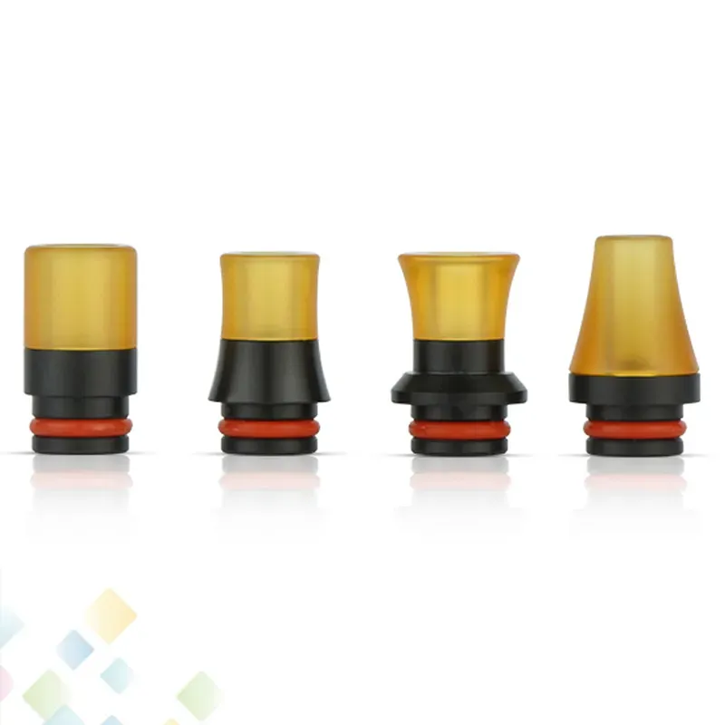 PEI Drip Tip 510 Mouthpiece: Black, Wide Bore, POM Material, For ...