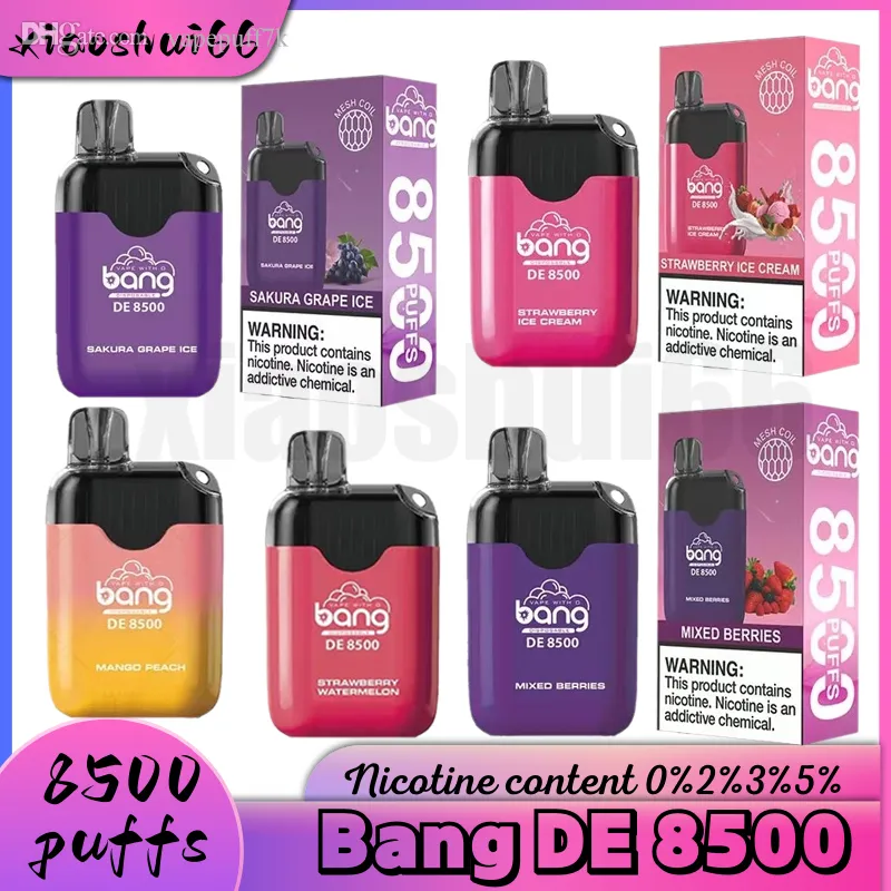 Bang DE 8500 Puff Mesh Coil Disposable E Cigarette 8500 Puff Vape Pen ...