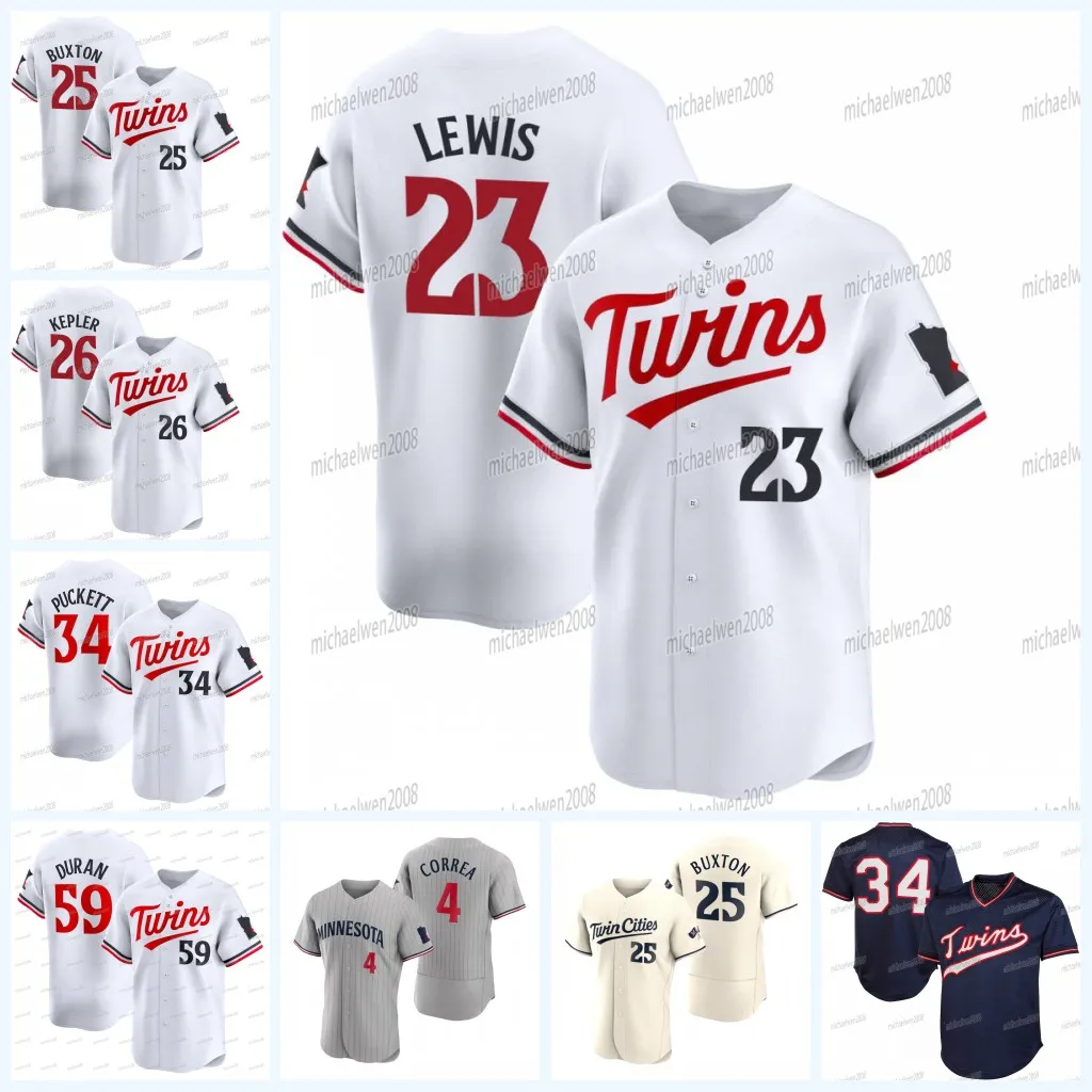 23 Royce Lewis Twins 2024 Jersey Carlos Correa Jhoan Duran Pablo López ...