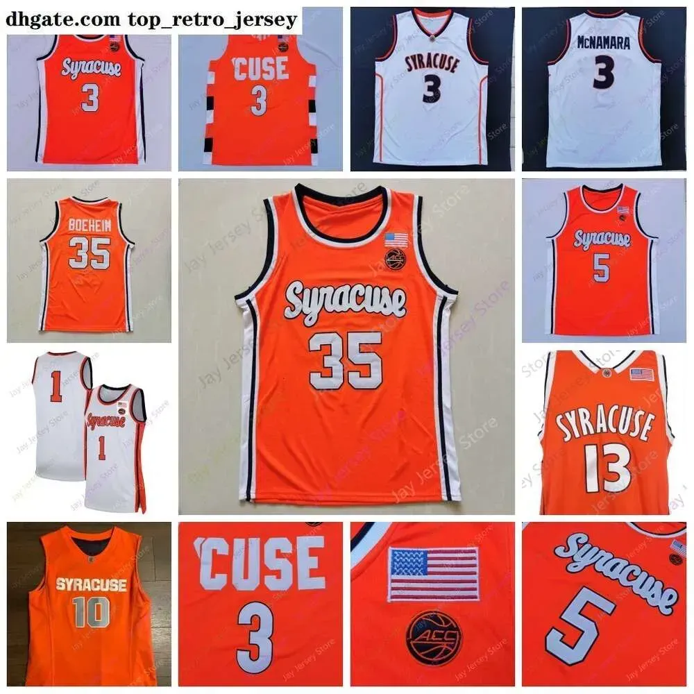 Custom Syracuse Orange College Basketball Jersey Anthony Buddy Boeheim ...