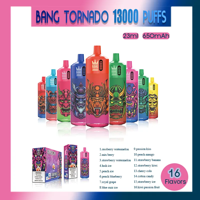 13000 Puffs Bang King Tornado 13k Puff Disposable Vape Pen Bang 23ml ...