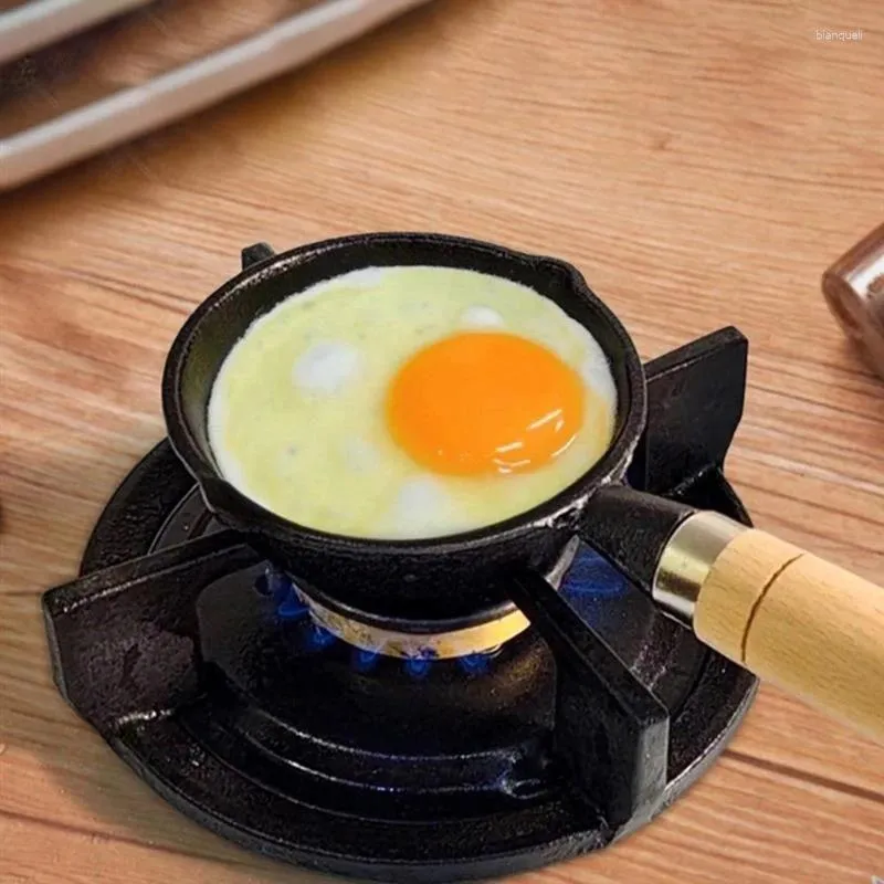 Mini Omelette Pan - 10cm Cast Iron Frying Pan for Gas & Induction ...