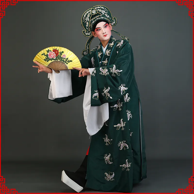 Chinese Butterfly Daoist Hat Chinese Silk Robe Four Great Talents Guy ...