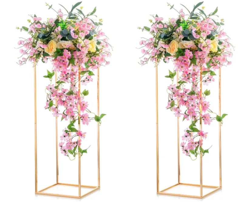 Gold Metal Floral Stands For Weddings Elegant... From Shenzhuhome, $21. ...