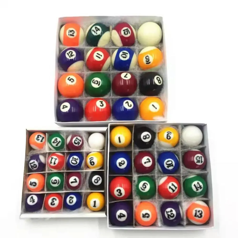 Mini Pool Balls Set Polyester Resin Billiards Table Balls For Kids 25MM ...
