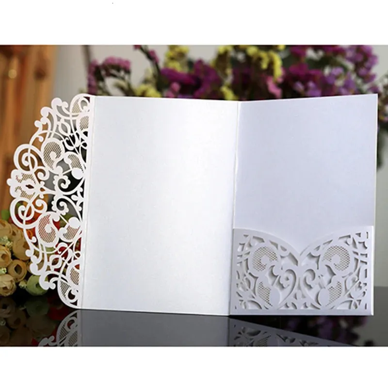 Elegant Laser Cut Wedding Invitation Cards - Customizable Business ...