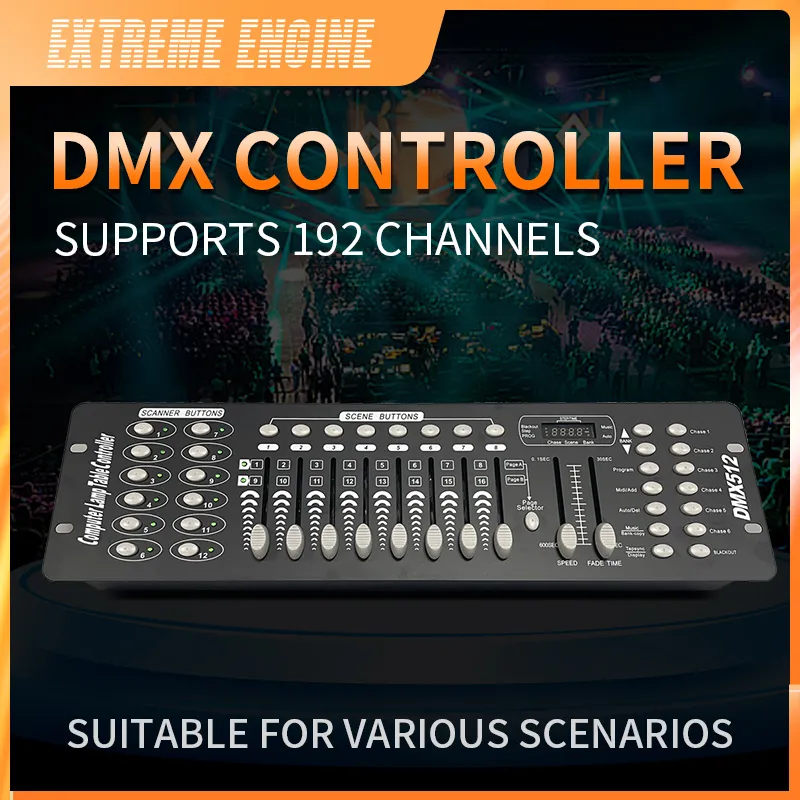 DMX Stage Lights Controller 192 Channel Lighting Console For Stage ...