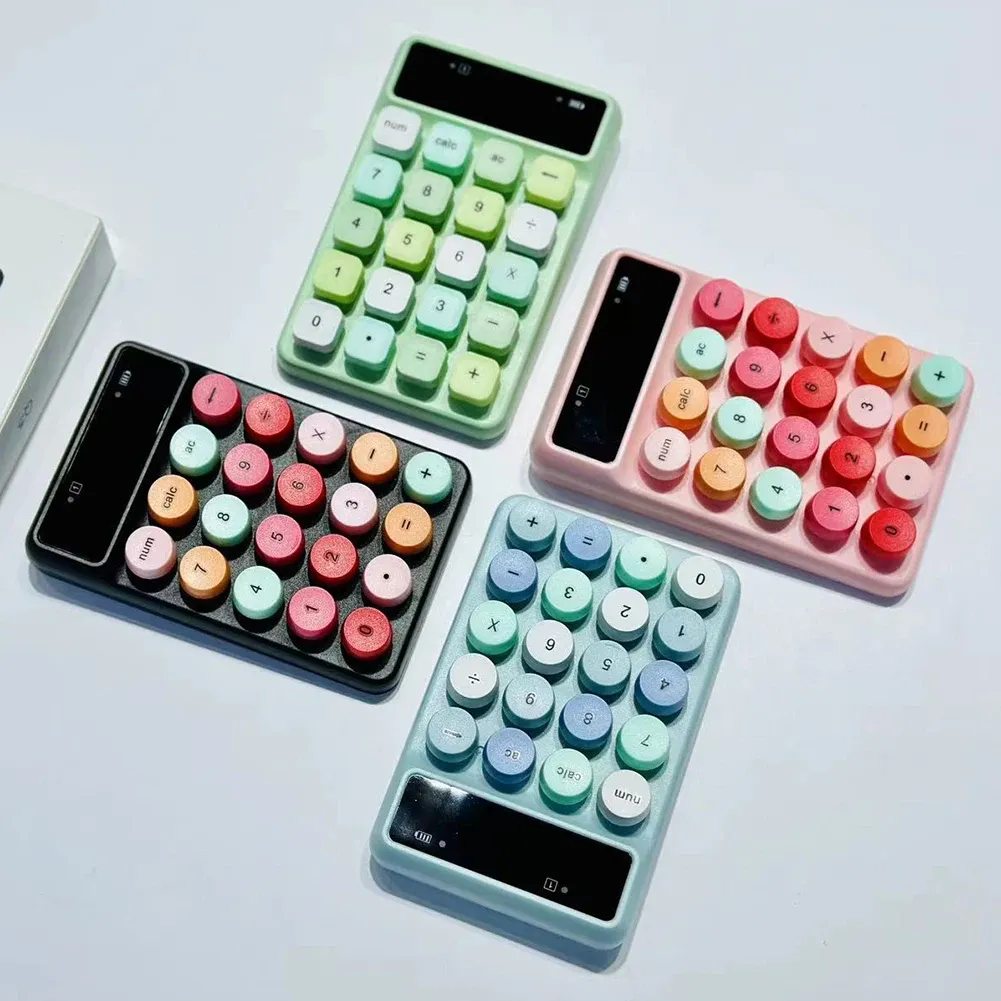 20 Key 2.4G Wireless Numeric Mechanical Keypad With LCD Screen Mini ...