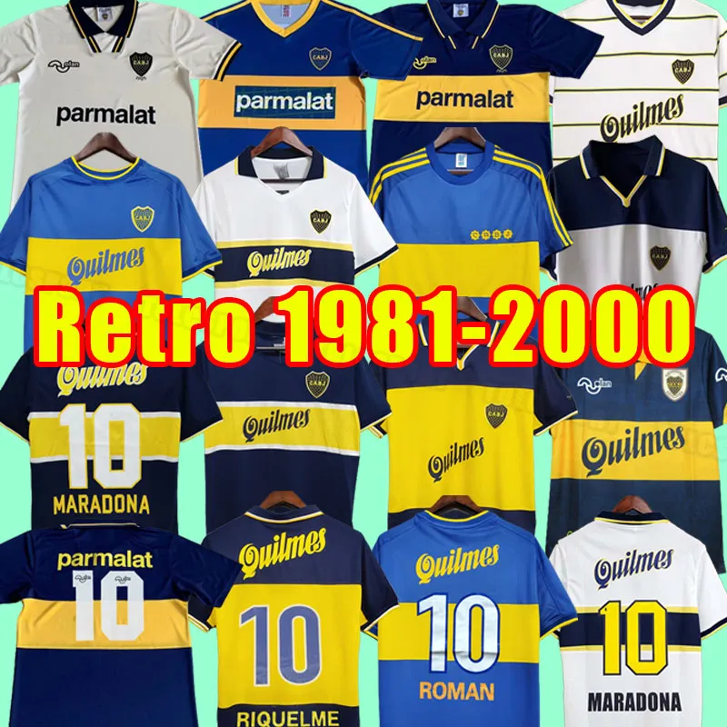 Boca Juniors Retro Soccer Jersey - Maradona, Riquelme, Caniggia Legends ...
