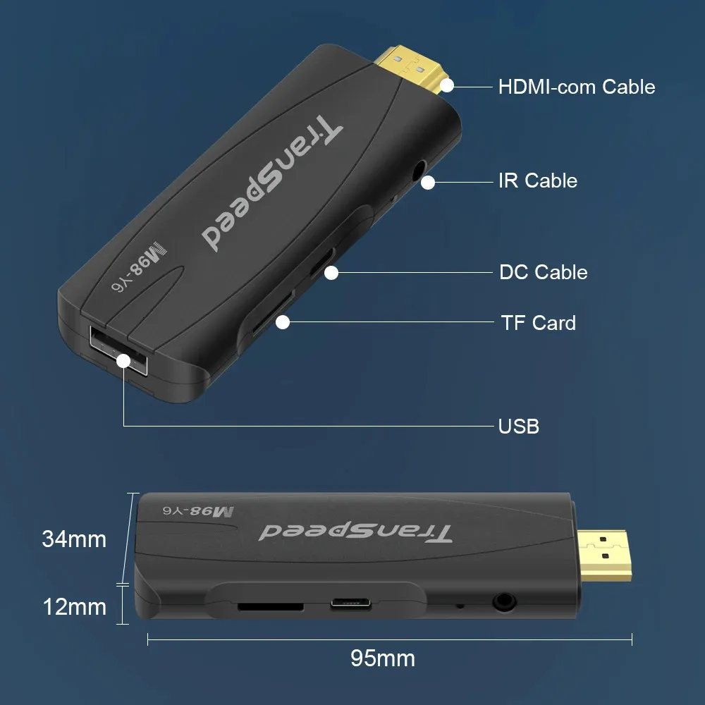 Transpeed ATV Android 13 TV Stick Con Asistente De Voz Aplicaciones De ...