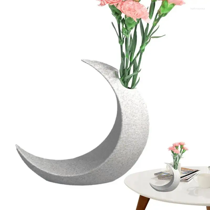 Moon Vase: Modern Multi Function Vase For Dried Flowers, Living Decor ...