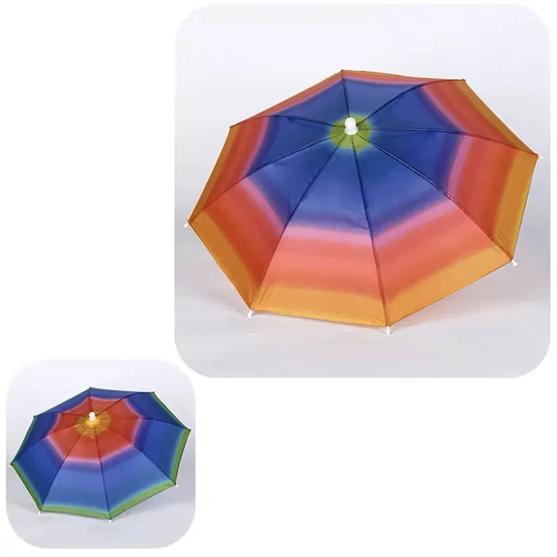 Hands Free Umbrella Hat: Foldable Rainbow Sun & Rain... From Dreamhome ...