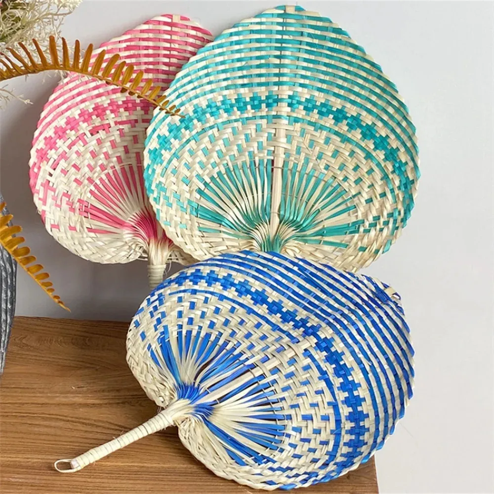 Colored Grass Fan Handmade Woven Grass Turf Fan Pendant Living Room ...