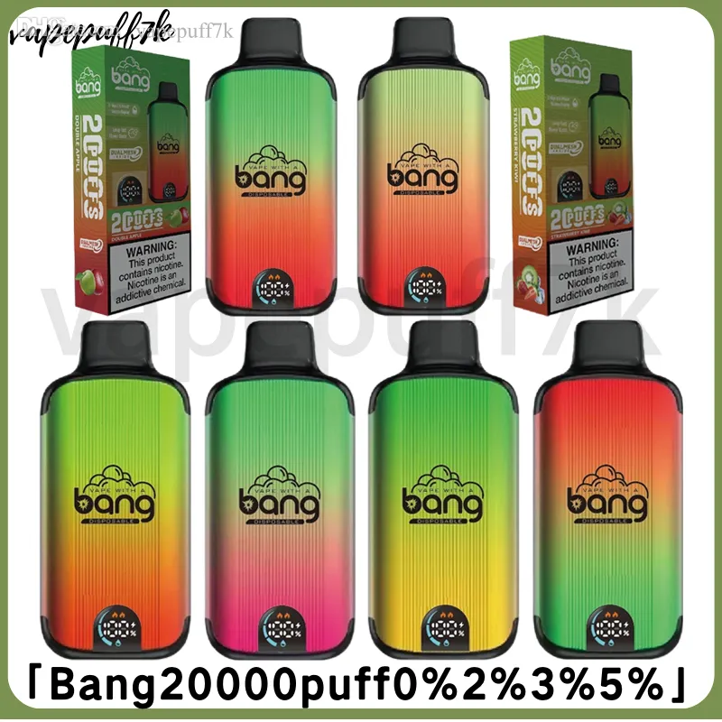 Bang 20000 Puff 20k Puff Disposable Vape Pen 28ml 650 Mah Rechargeable ...