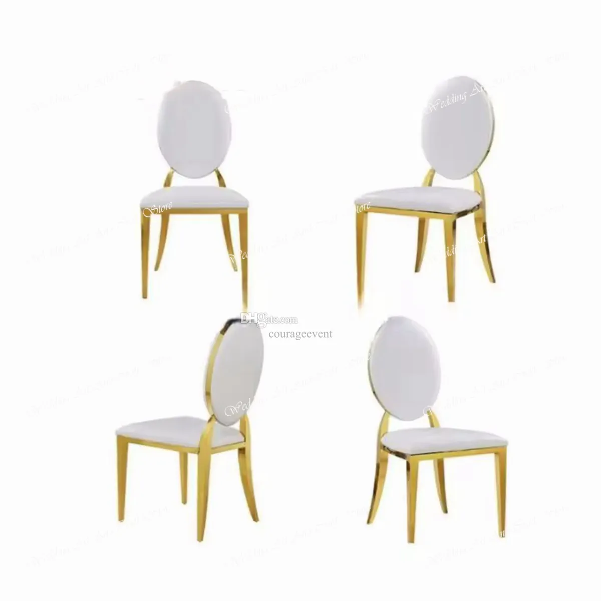 Luxury Gold Banquet Chairs: Modern Stainless Steel Stacking Wedding ...