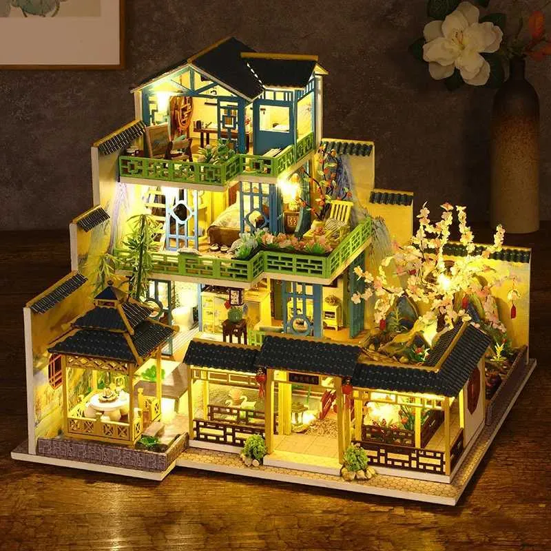 DIY Miniature Dollhouse Kit - Wooden Architecture Model, DIY House ...
