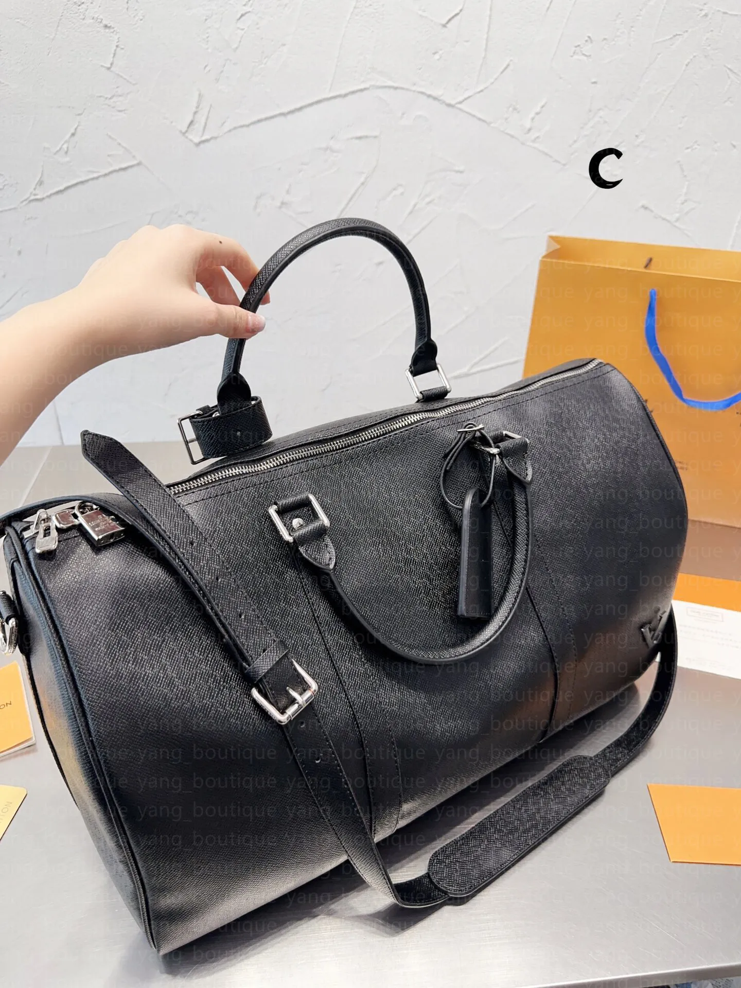 Genuine Leather Designer Duffle Bag For Men & Women Classic 45cm/50cm ...